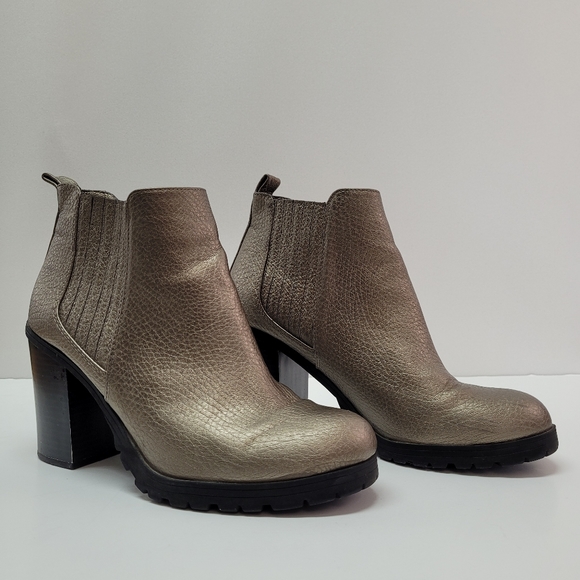 Sam & Libby | Shoes | Sam And Libby Metallic Bronze Ankle Boots | Poshmark